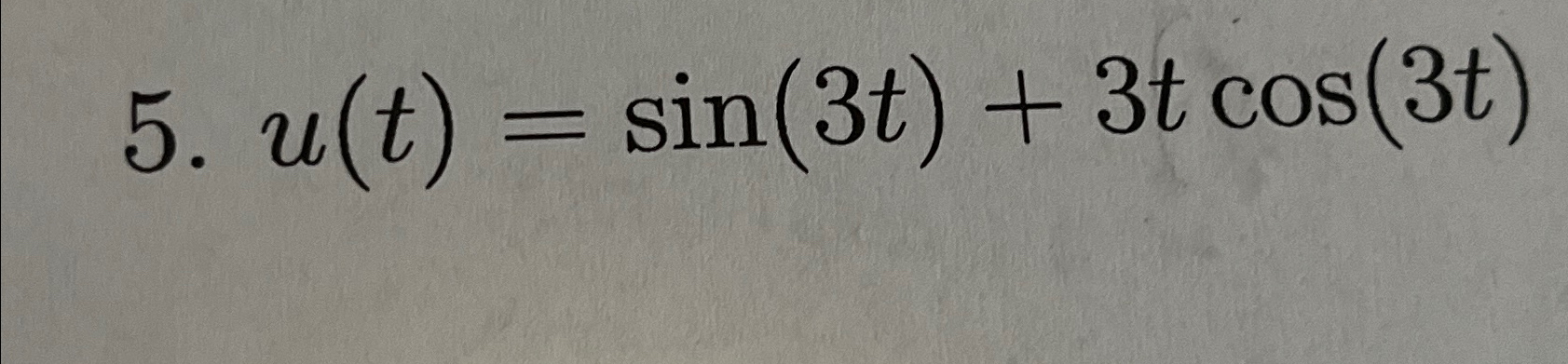 Solved Find and simplify the Laplace transform of the | Chegg.com