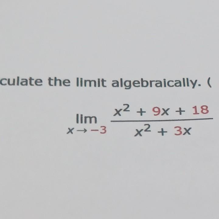 Solved culate the limit algebraically. ( | Chegg.com
