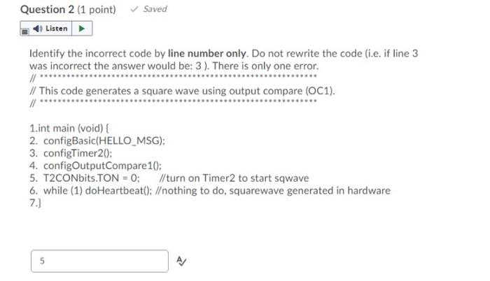 Solved Identify the incorrect code by line number only. Do | Chegg.com