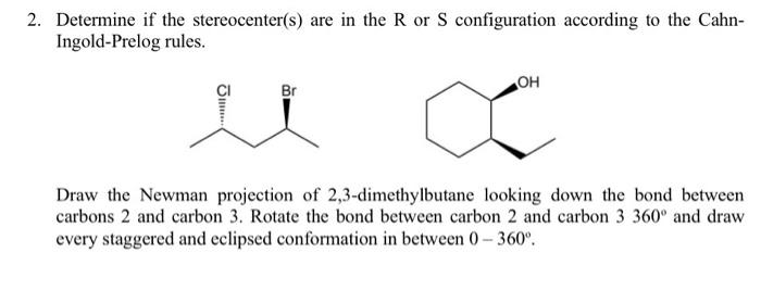 Solved Determine if the stereocenter(s) are in the R or S | Chegg.com
