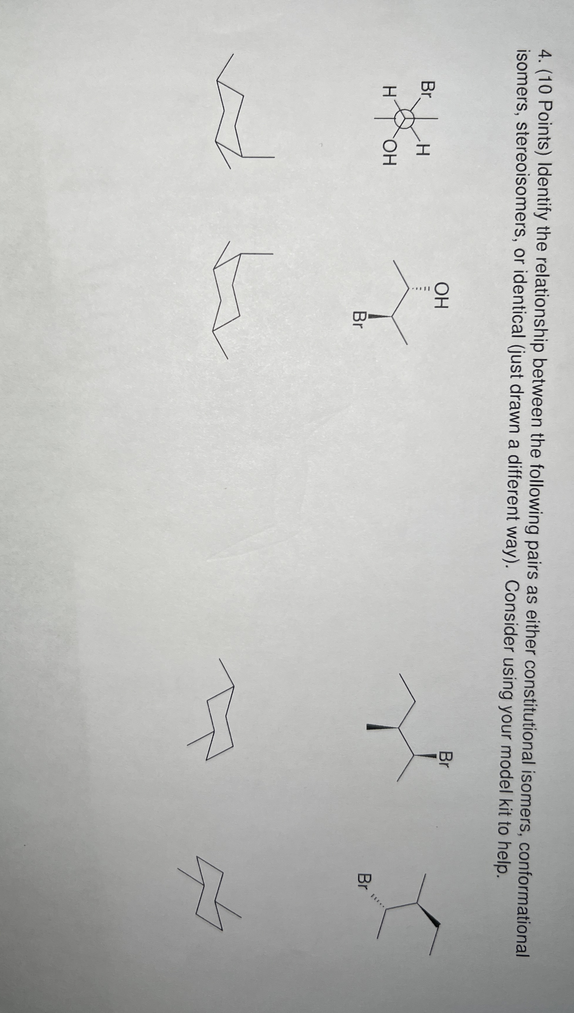Solved (10 ﻿Points) ﻿Identify the relationship between the | Chegg.com