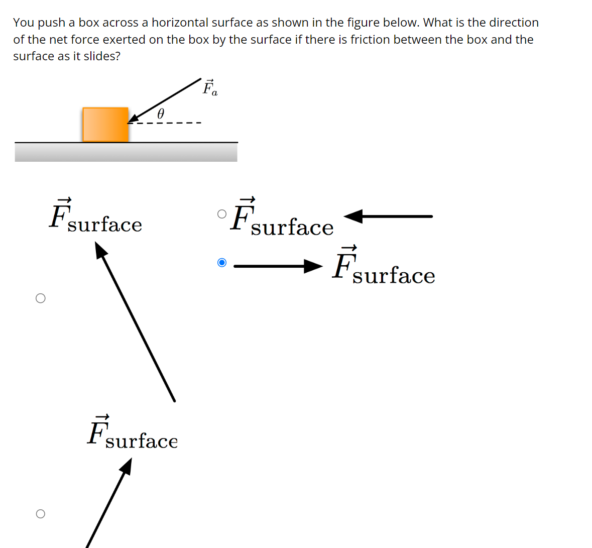 Solved You push a box across a horizontal surface as shown | Chegg.com