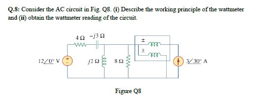 Solved Consider the AC circuit in Fig. (i) ﻿Describe the | Chegg.com