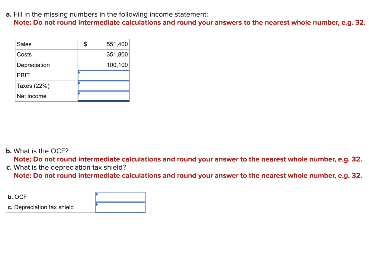 Solved a. ﻿Fill in the missing numbers in the following | Chegg.com
