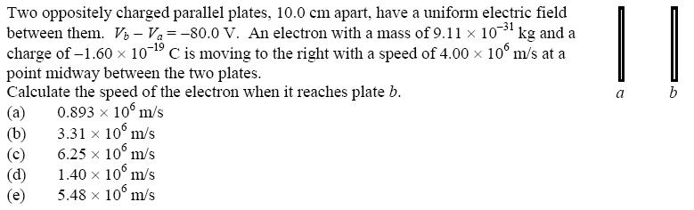 Two Oppositely Charged Parallel Plates. 10.0 Cm Ap... | Chegg.com