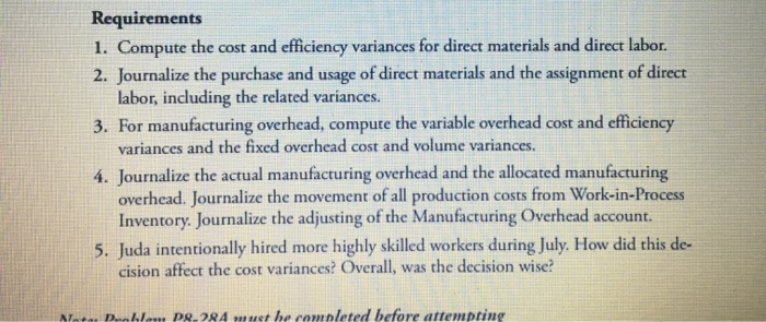 Solved $1,980 F P8-28A Computing and journalizing standard | Chegg.com Solved $1,980 F P8-28A Computing and journalizing standard | Chegg.com