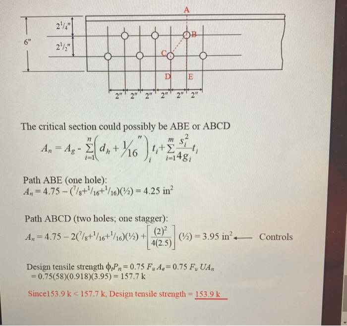 Solved . Determine the effective net area of the MC12x40 | Chegg.com
