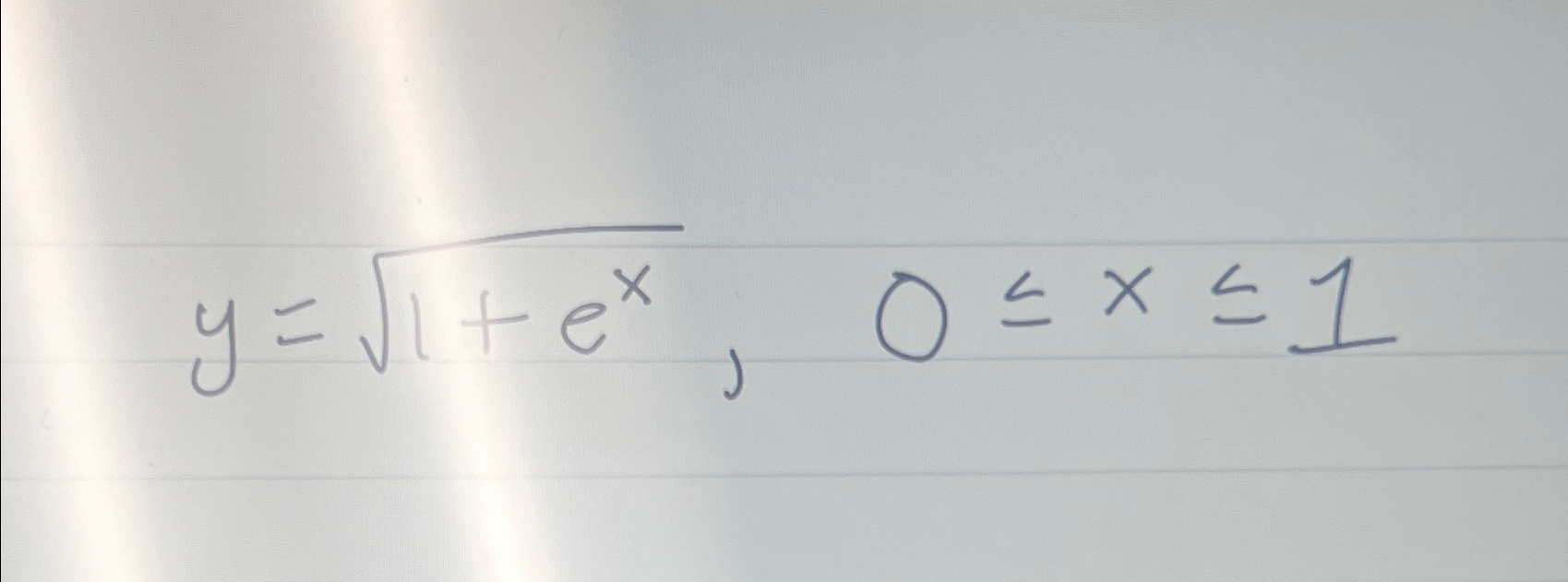 Solved y=1+ex2,0≤x≤1 ﻿Find the exact area of the surface | Chegg.com