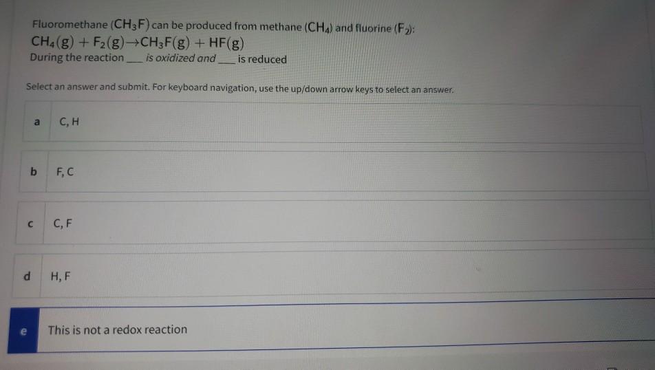 Solved Fluoromethane (CH3F) can be produced from methane | Chegg.com