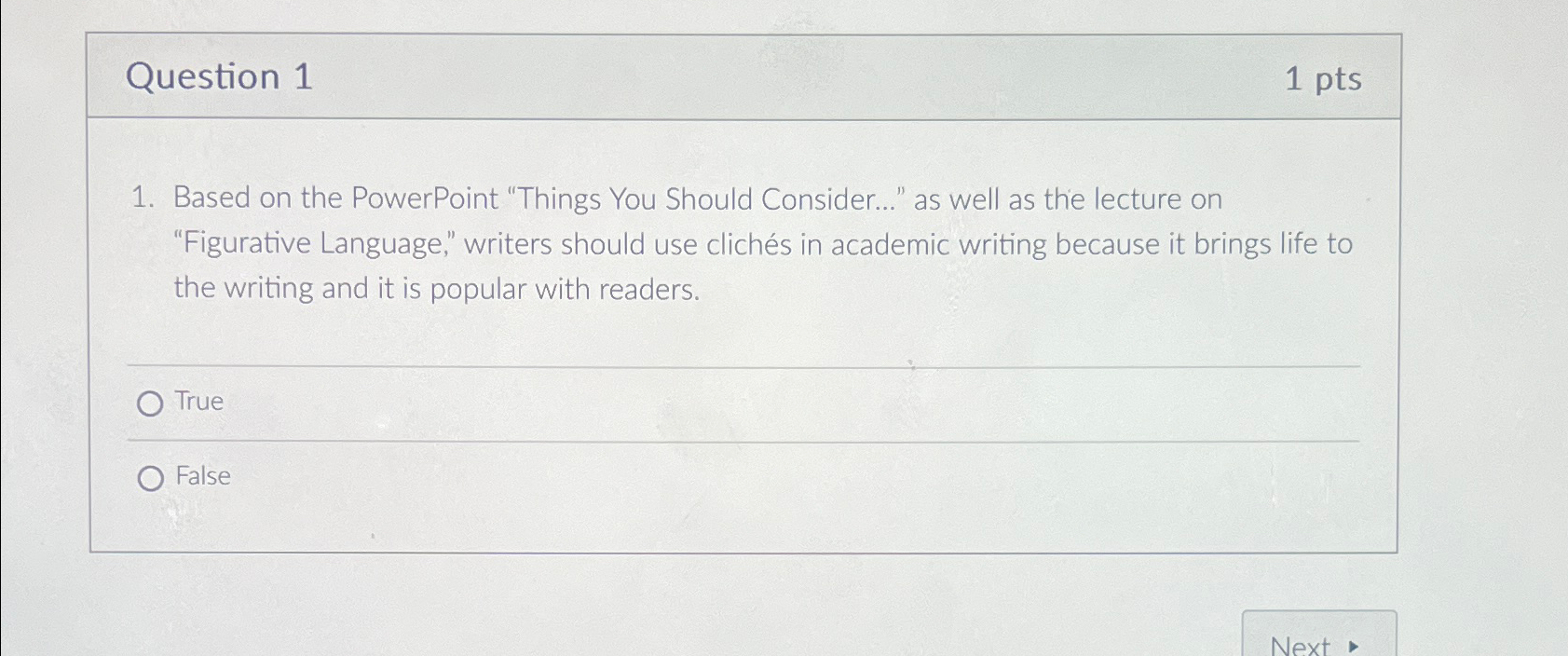 Solved Question 11ptsBased on the PowerPoint "Things You | Chegg.com