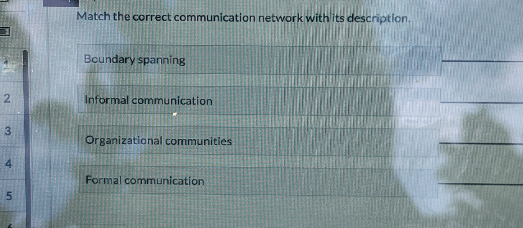 Solved Match the correct communication network with its | Chegg.com