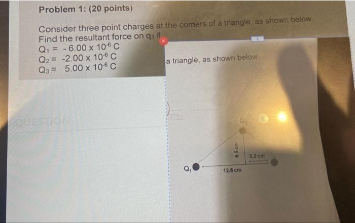 Solved Consider three point charges at the corners of a | Chegg.com