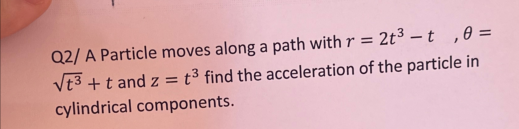 Solved Q2/ ﻿A Particle moves along a path with | Chegg.com