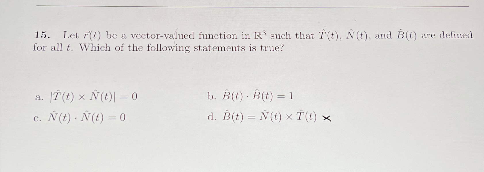 Solved Let vec(r)(t) ﻿be a vector-valued function in R3 | Chegg.com