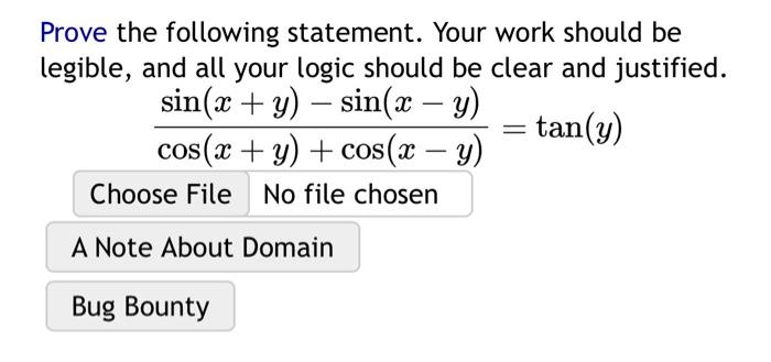 Solved Prove the following statement. Your work should be | Chegg.com