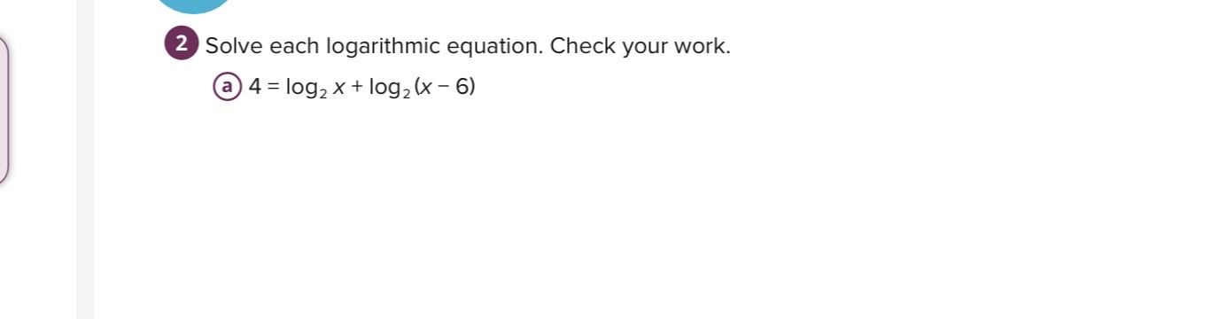 Solved (2) ﻿Solve each logarithmic equation. Check your | Chegg.com
