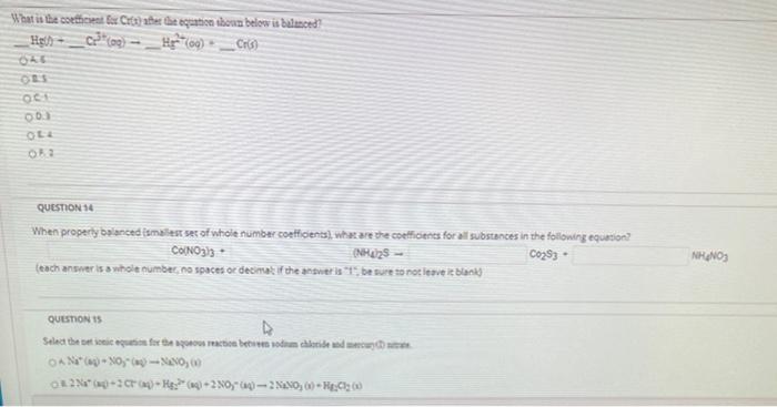 Solved What is the colorate that equation shown below is | Chegg.com