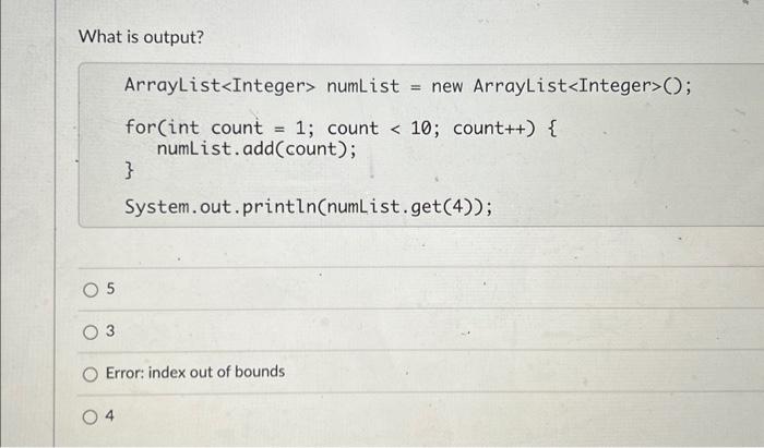Solved What is printed by the following code? int [] numbers | Chegg.com
