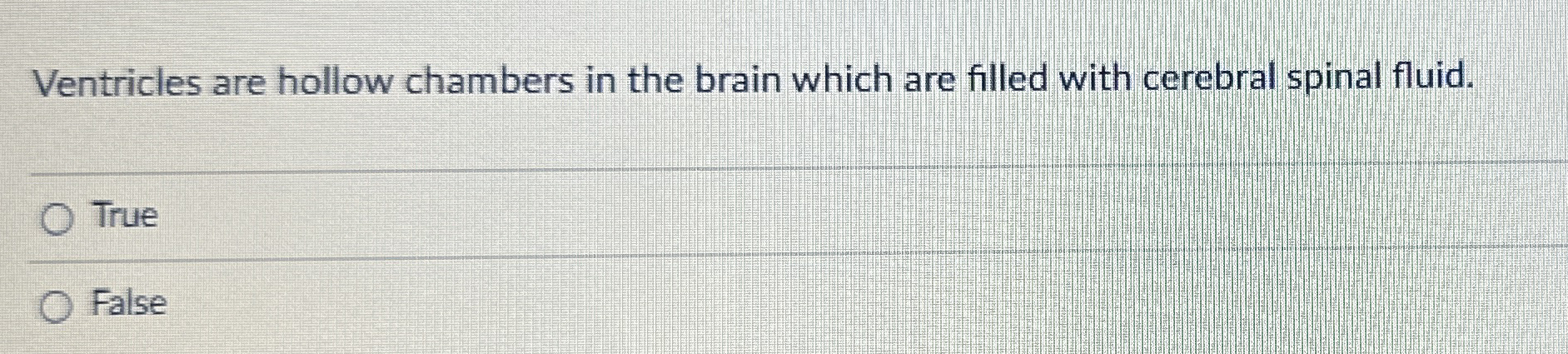 Solved Ventricles are hollow chambers in the brain which are | Chegg.com