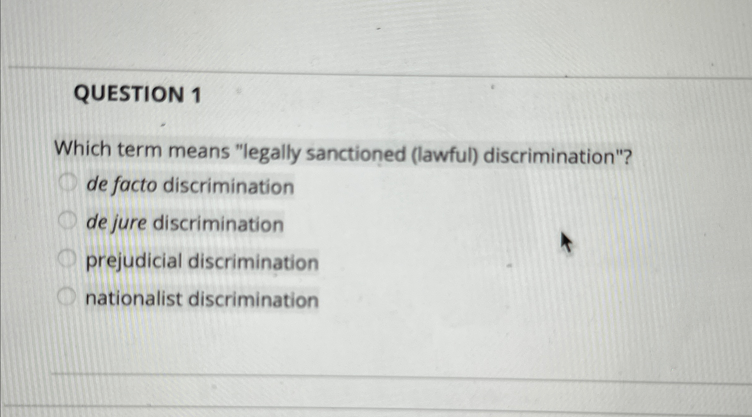 Solved QUESTION 1Which term means "legally sanctioned | Chegg.com