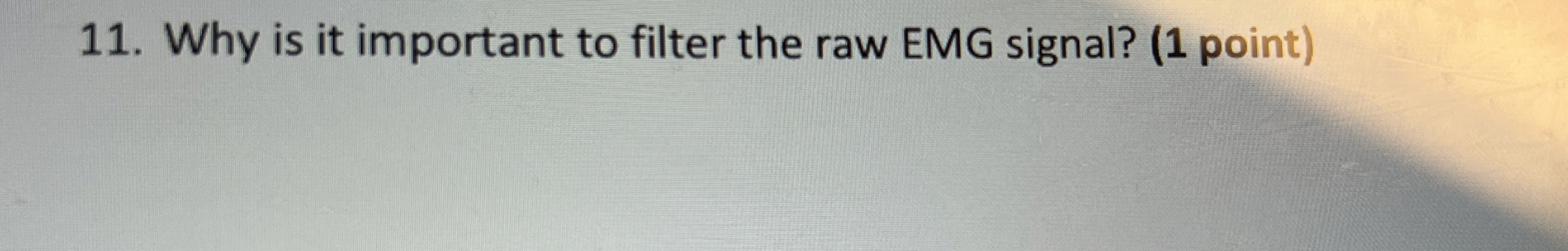 High Quality SOLUTION Why is it important to filter the raw EMG signal? (1 | Chegg.com