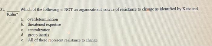 Solved 31. Which of the following is NOT an organizational | Chegg.com