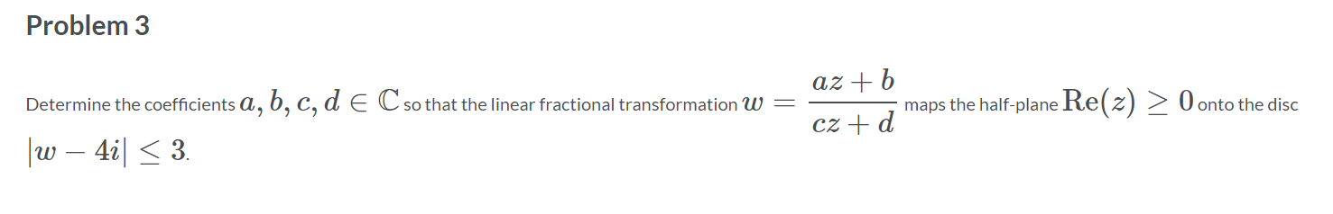Solved Problem 3Determine the coefficients | Chegg.com