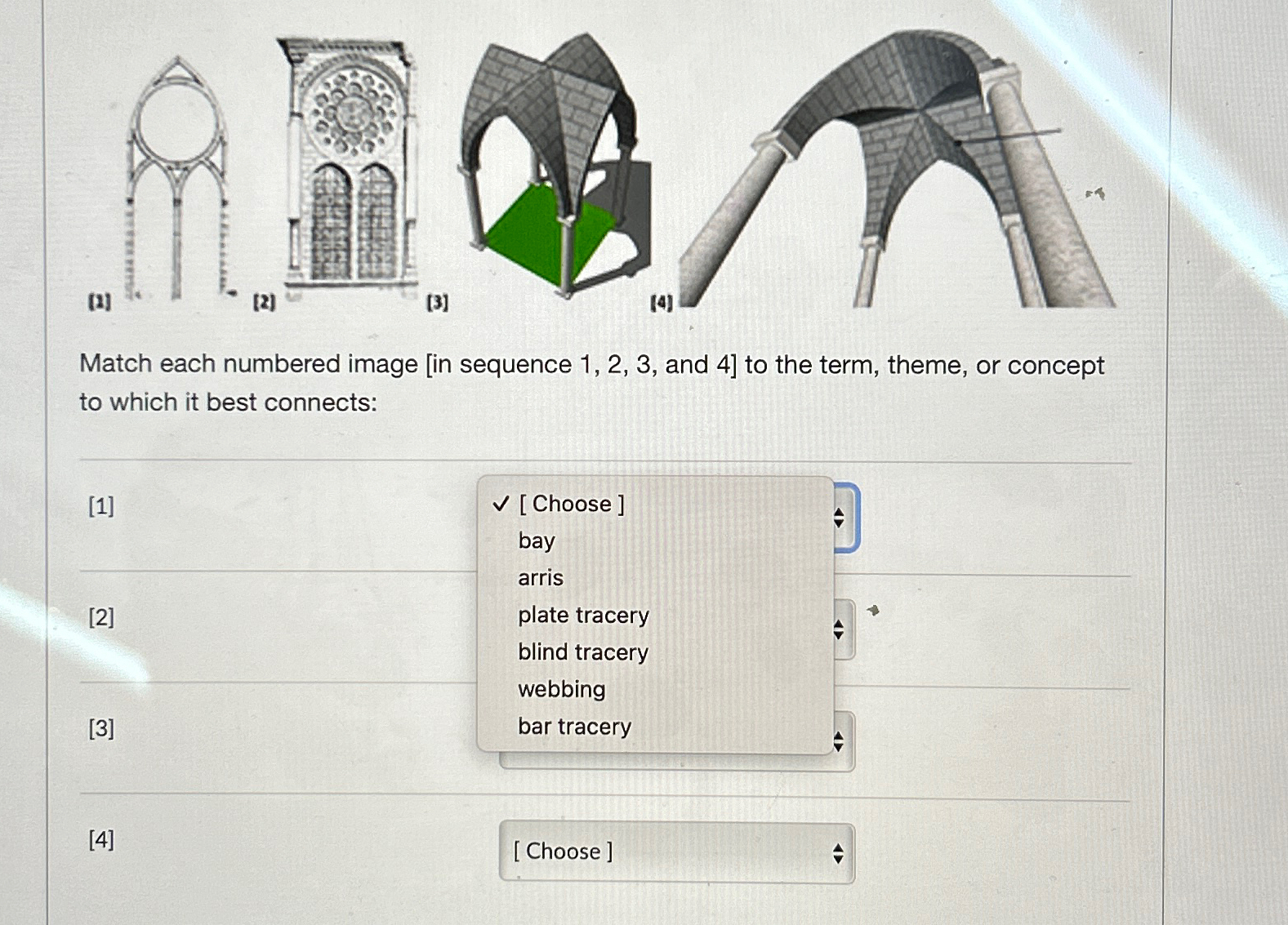 Match each numbered image [in sequence 1, 2, 3, ﻿and | Chegg.com