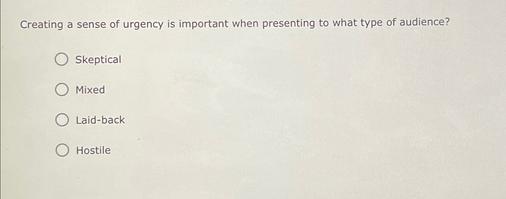 Solved Creating a sense of urgency is important when | Chegg.com