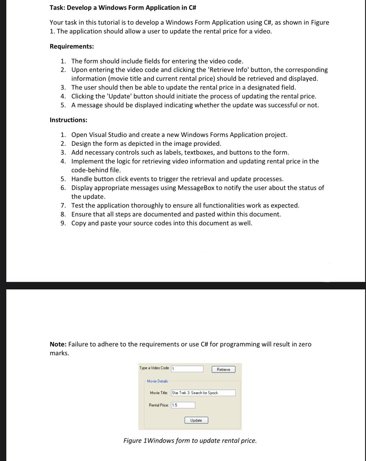 i just need the code of visual studio for the | Chegg.com