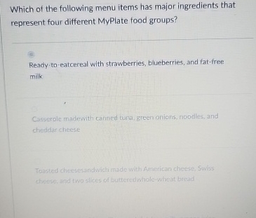 Solved Which of the following menu items has major | Chegg.com