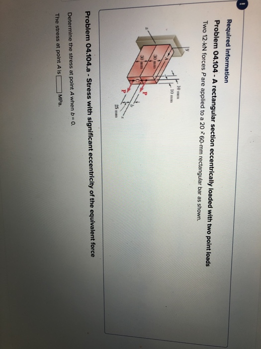 Solved Required information Problem 04.104 - A rectangular | Chegg.com