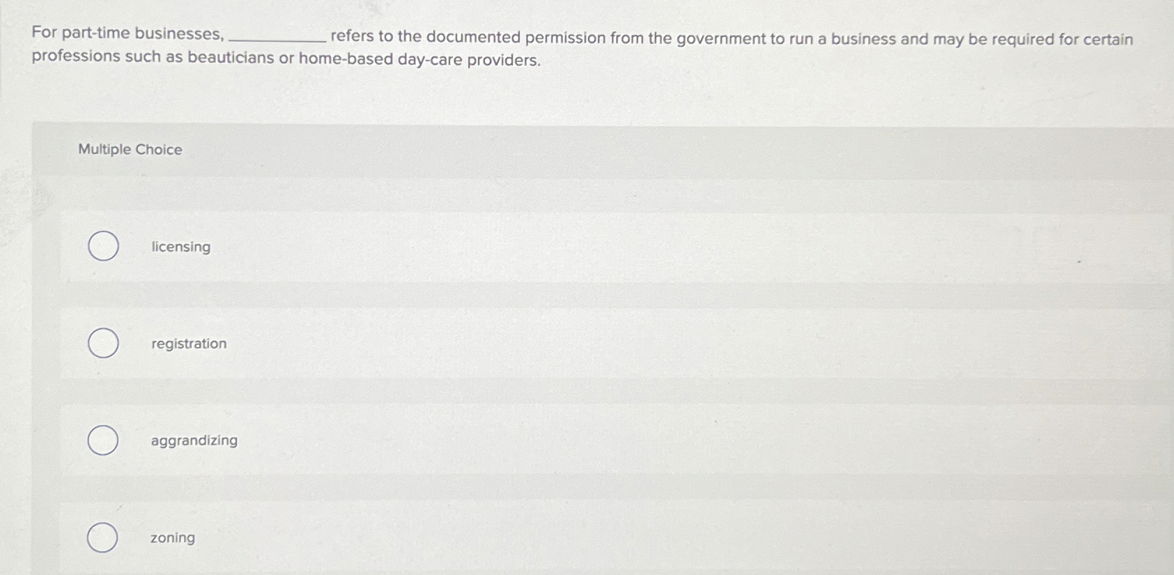 Solved For part-time businesses, q, ﻿refers to the | Chegg.com