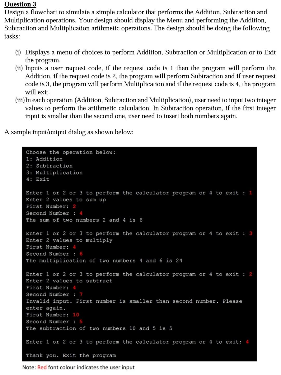 Solved Requirements: 1. For each question (Question 1 to 4 | Chegg.com