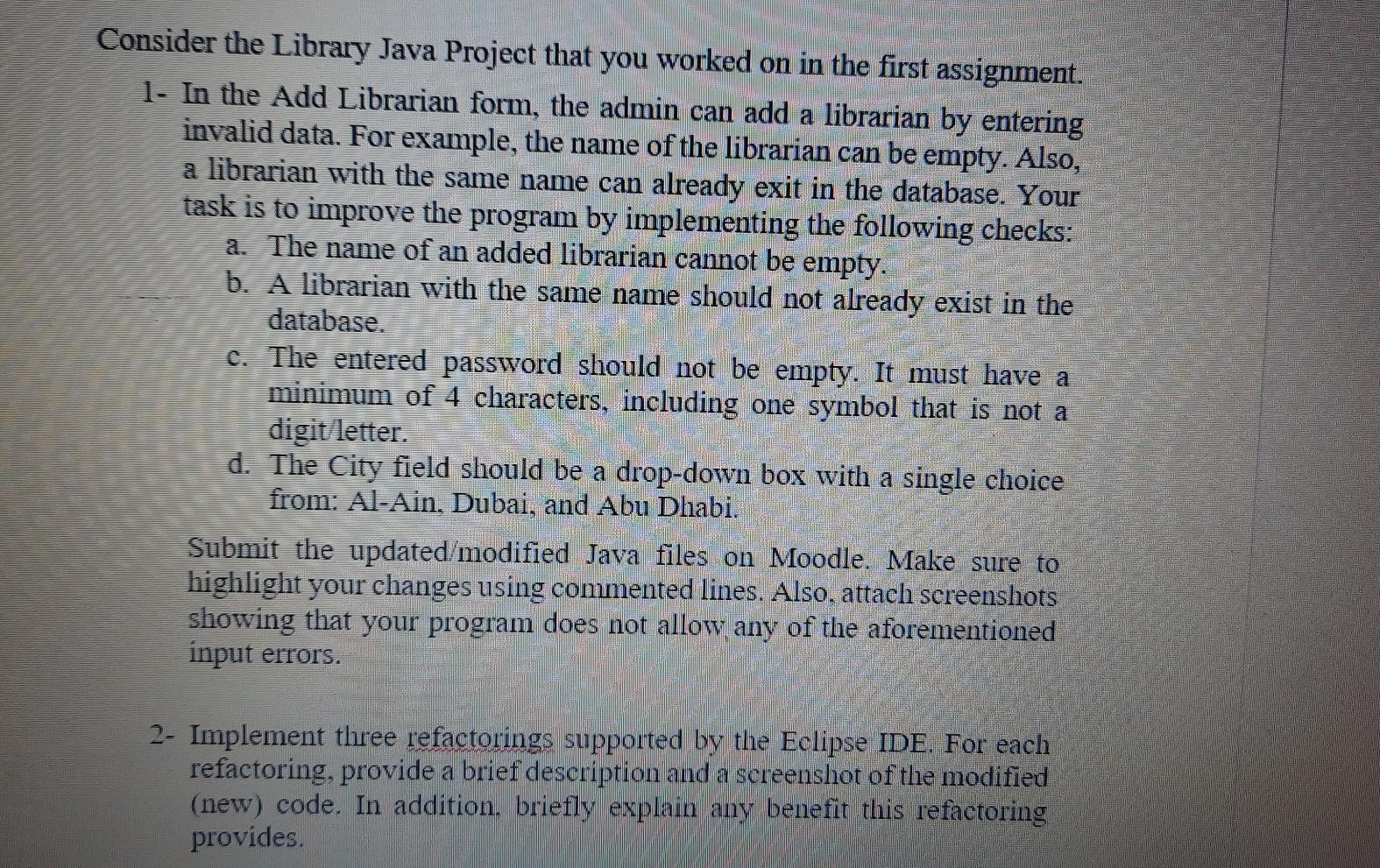 please solve question 1 and 2 first one by uml lab | Chegg.com