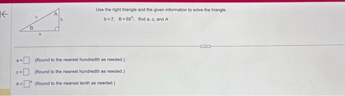 Solved Two Sides And An Angle Are Given Below Determine Chegg