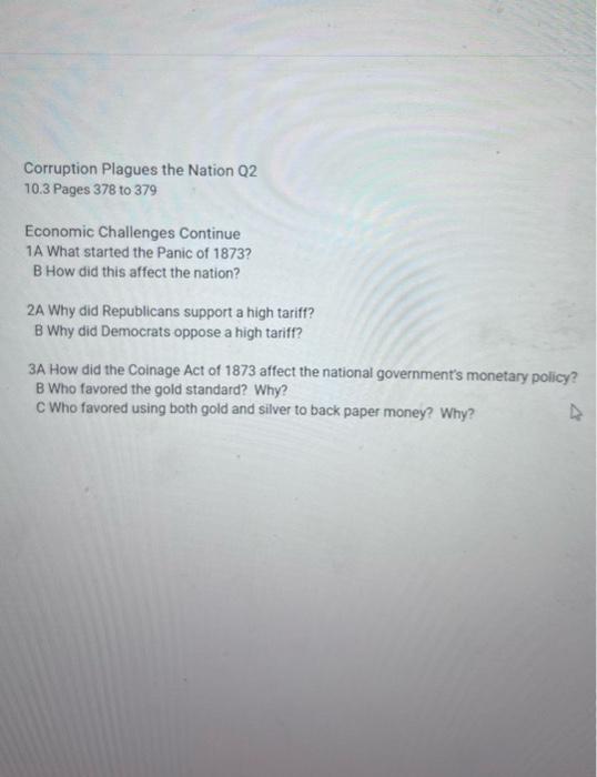 Corruption Plagues the Nation Questions 10.3 Pages | Chegg.com