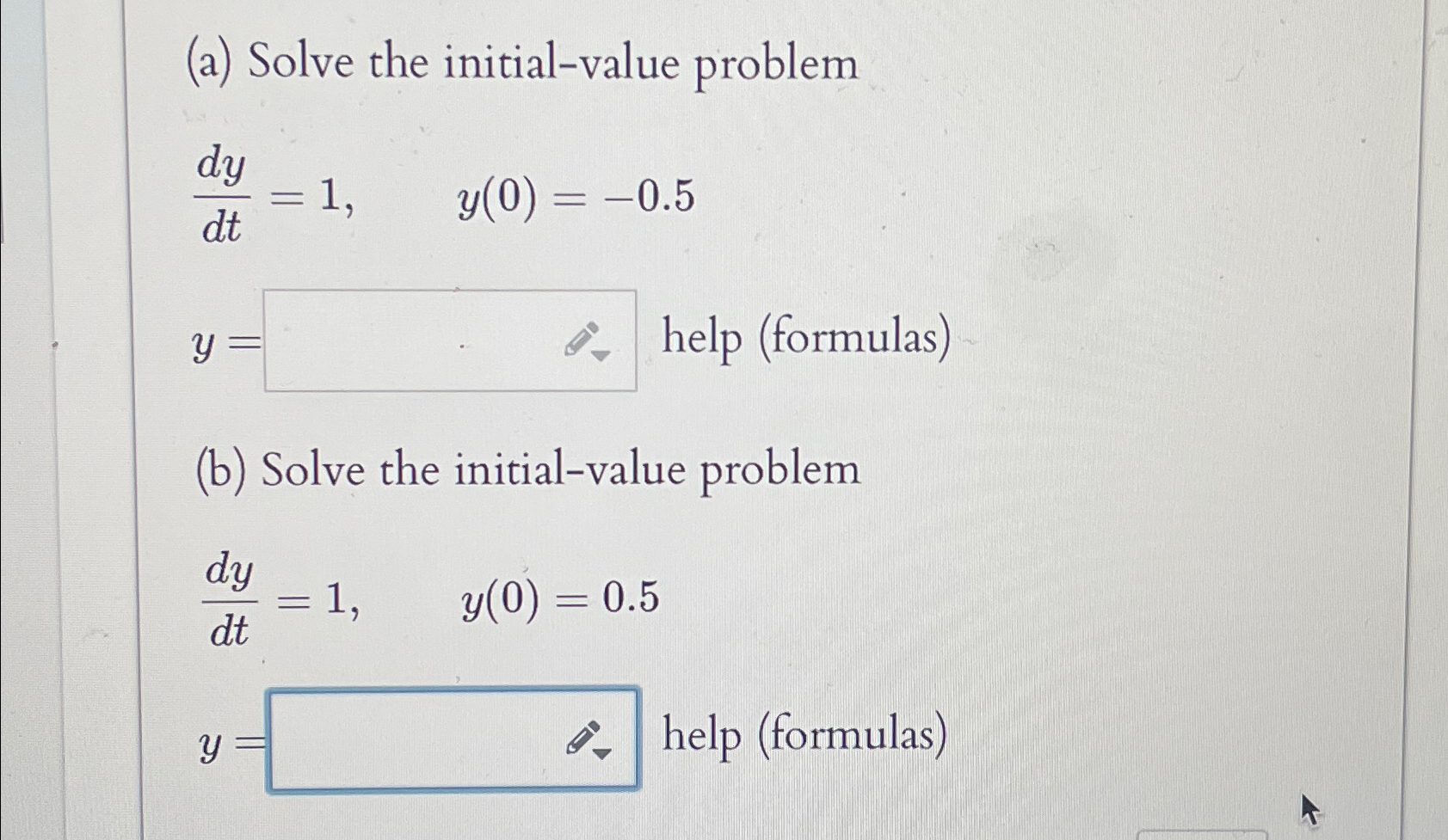 (a) ﻿Solve the initial-value | Chegg.com