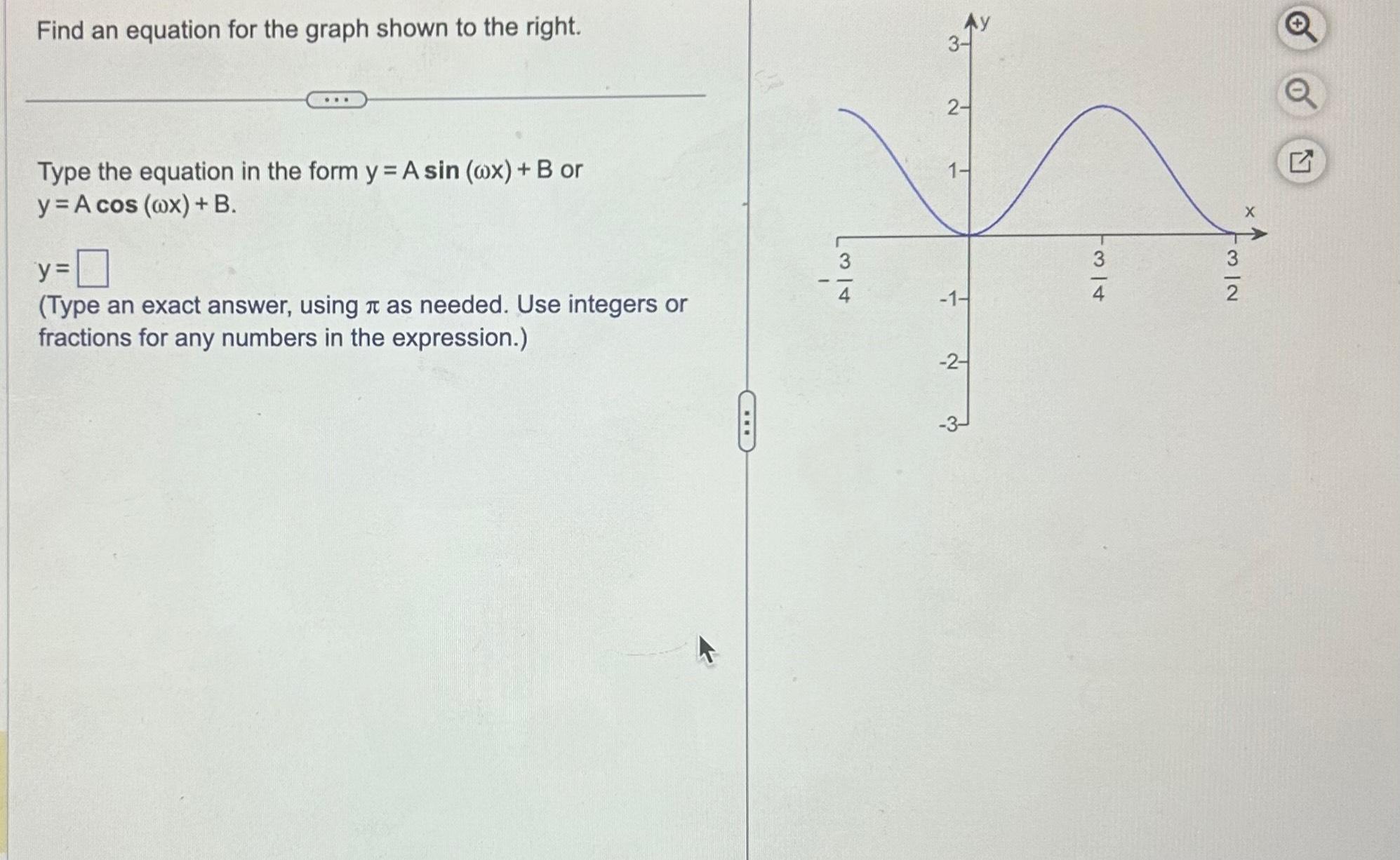 Solved What is the equation for the graph? | Chegg.com