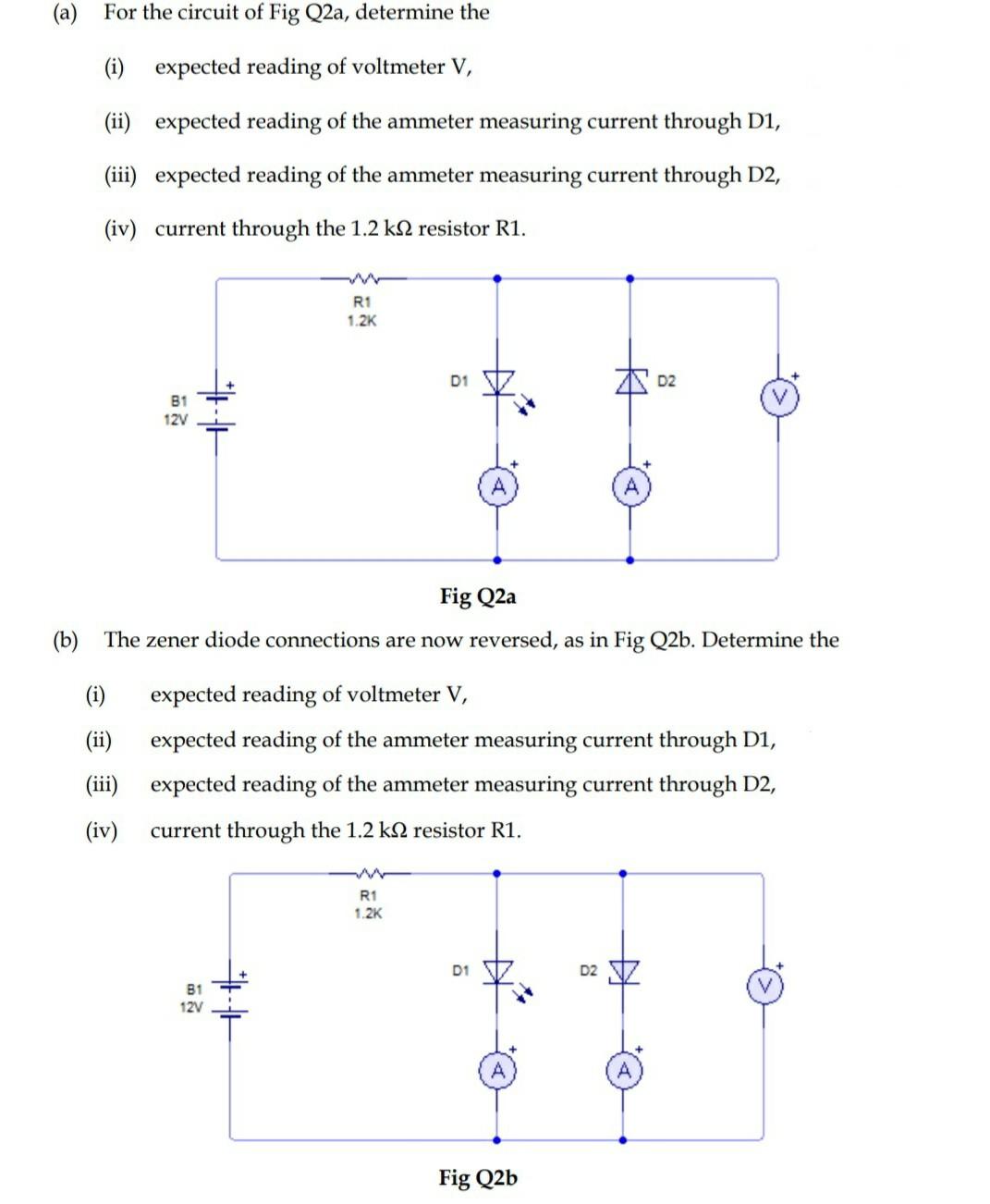 Fig Q2a and Fig Q2b are circuits that include a red | Chegg.com