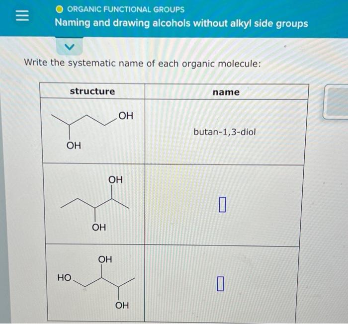 Solved Write the systematic name of each organic molecule: | Chegg.com