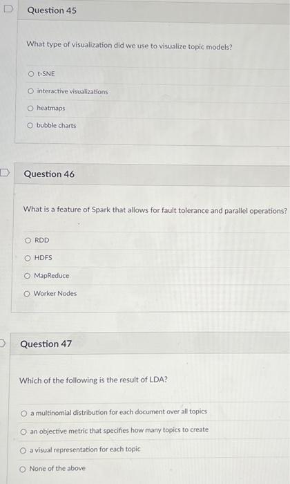 Solved What type of visualization did we use to visualize | Chegg.com