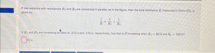 Solved given by: R1=R11+R21 If R1 and R2 are increasing at | Chegg.com