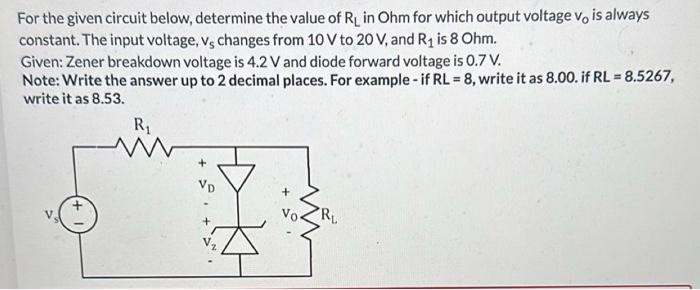 For the given circuit below, determine the value of | Chegg.com