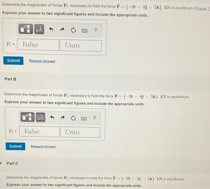 Solved Figure F F2 60° 135° 60° 60 -Y 30 F (4 m, 4 m,-2 m) | Chegg.com