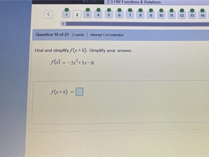 Solved 2.3 HW Functions & Relations
