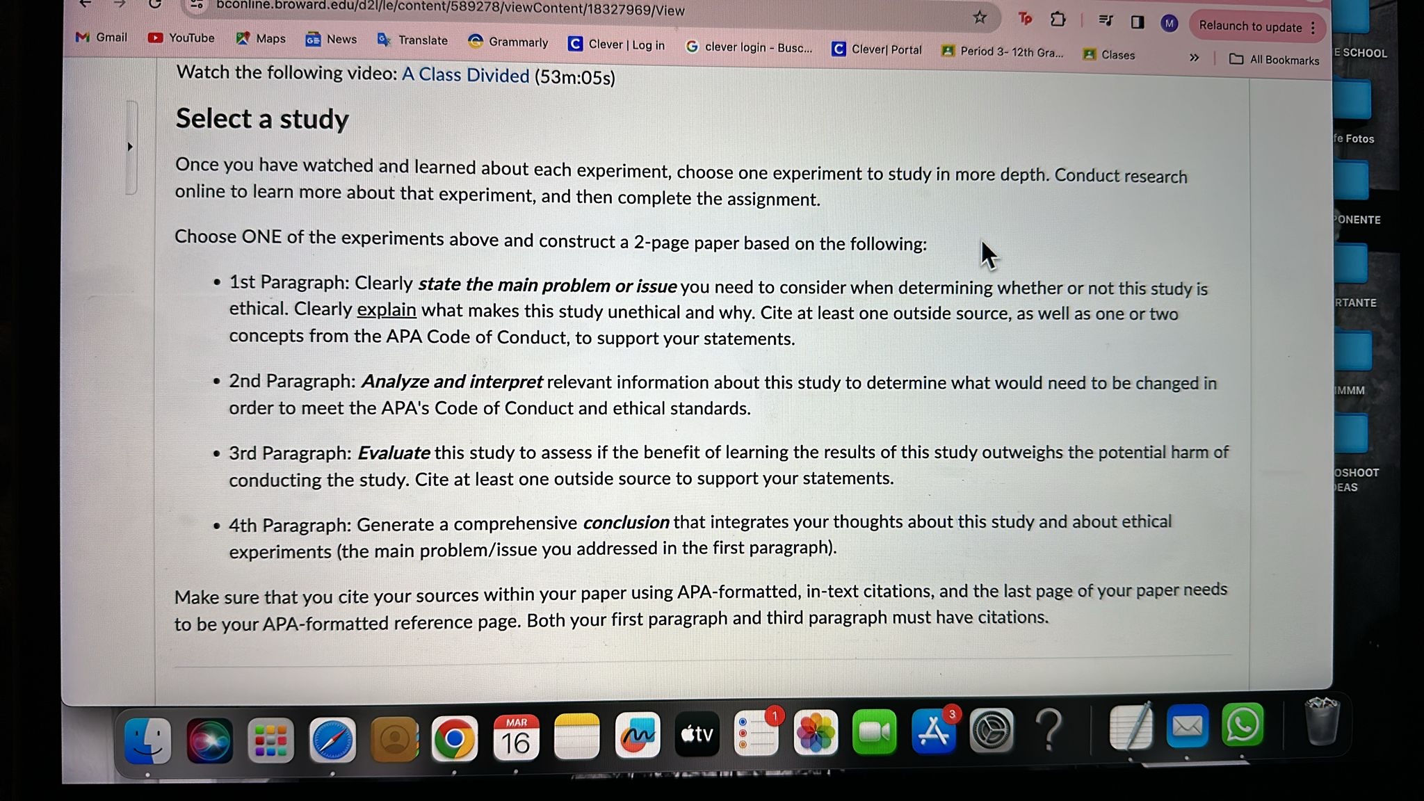 Solved Watch the following video: A Class Divided | Chegg.com