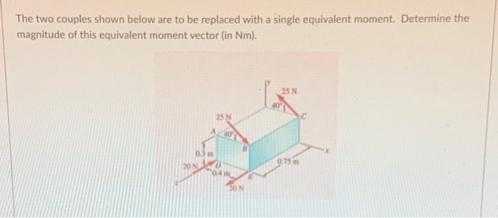 Solved The two couples shown below are to be replaced with a | Chegg.com