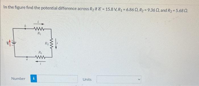Solved in the figure find the potential difference across R2 | Chegg.com