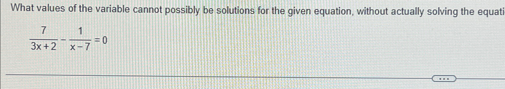 What values of the variable cannot possibly be | Chegg.com